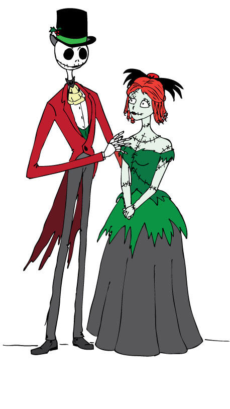 Victorian Jack And Sally Color By Celticreeder On Deviantart