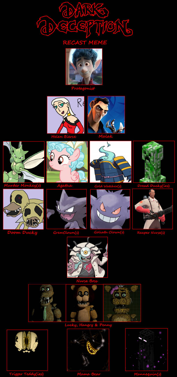 My Dark Deception Crossover Recast by DarkDragonDeception on DeviantArt My Dark Deception Crossover Recast by DarkDragonDeception on DeviantArt
