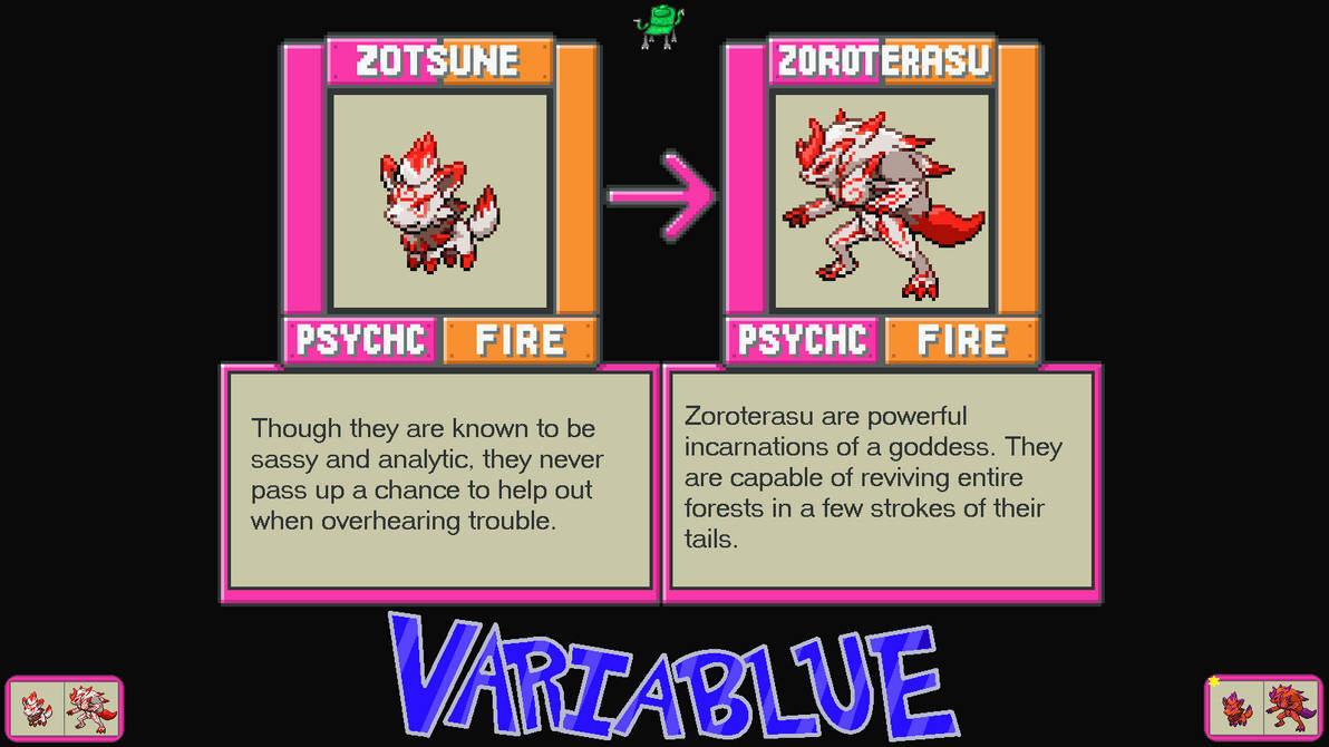 Alter Form Zorua And Zoroark By Chairry Art On Deviantart