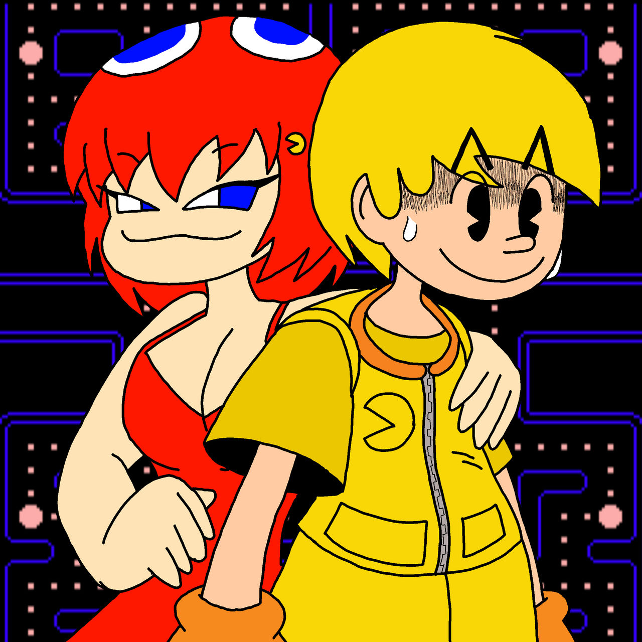 Gijinka Pac Man Meets Minus8 Blinky By Arttoon1 On Deviantart