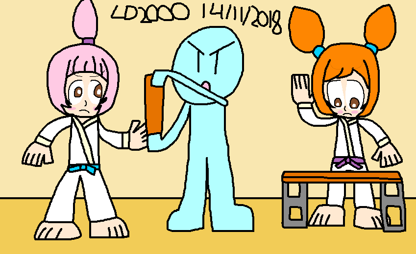 Warioware Kat And Ana Taking Karate By Luqmandeviantart2000 On Deviantart