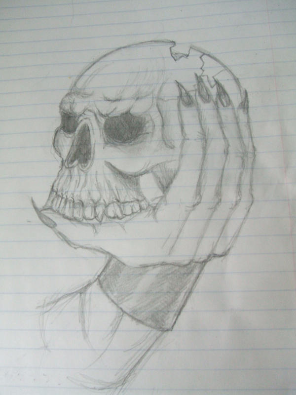 Skull In Hand by WhenDaylightDies on DeviantArt