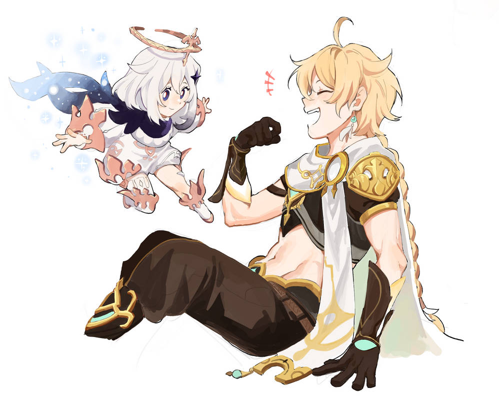 Fa Paimon Aether By Yukima123 On Deviantart
