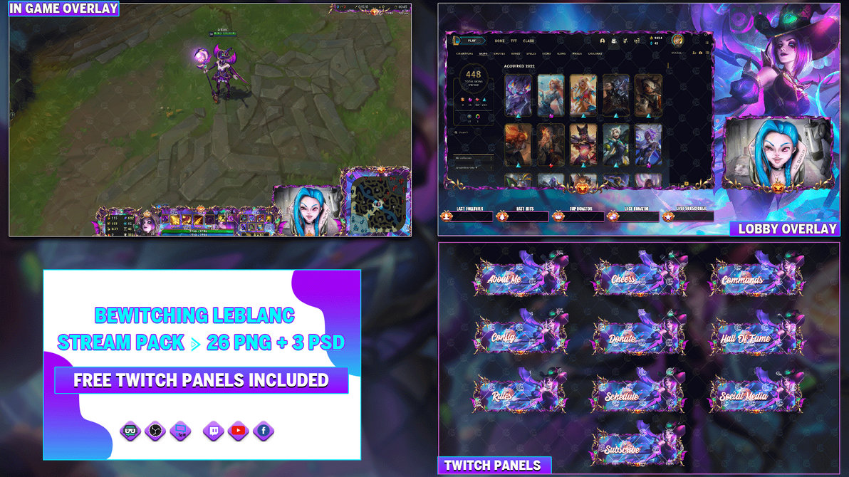 Bewitching LeBlanc - Stream Bundle by LoL-Overlays on DeviantArt Bewitching LeBlanc - Stream Bundle by LoL-Overlays on DeviantArt