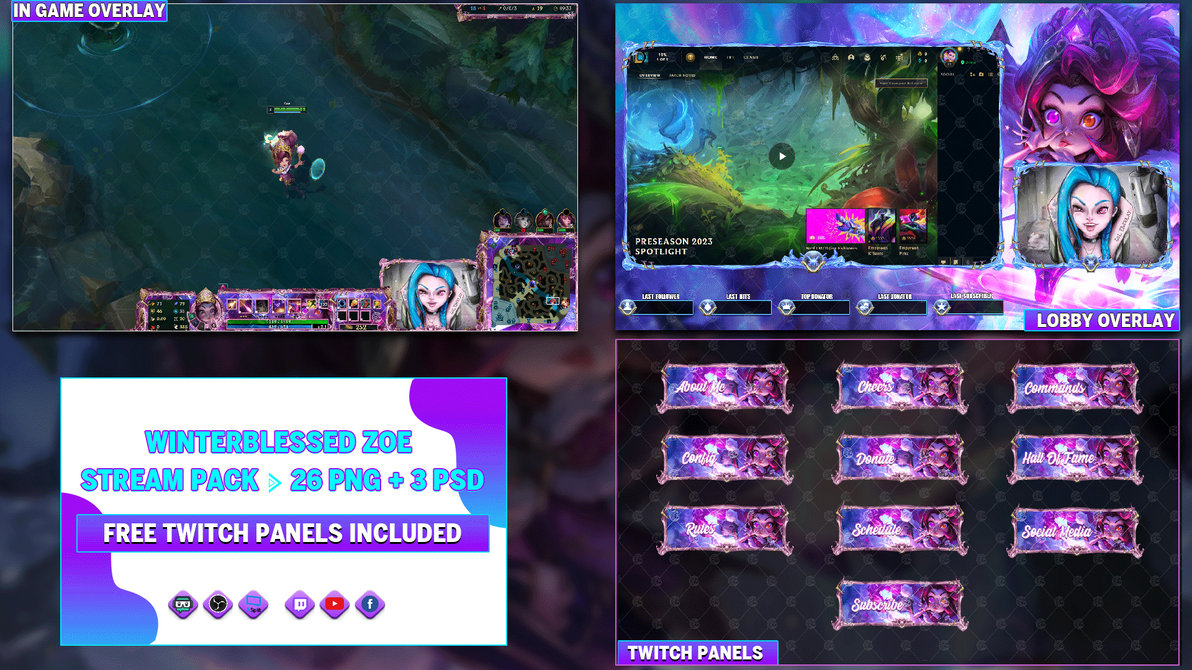 Winterblessed Zoe Stream Bundle By Lol Overlays On Deviantart