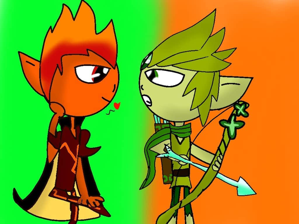 Fire Spirit Cookie X Wind Archer Cookie By Yongtzejess On Deviantart