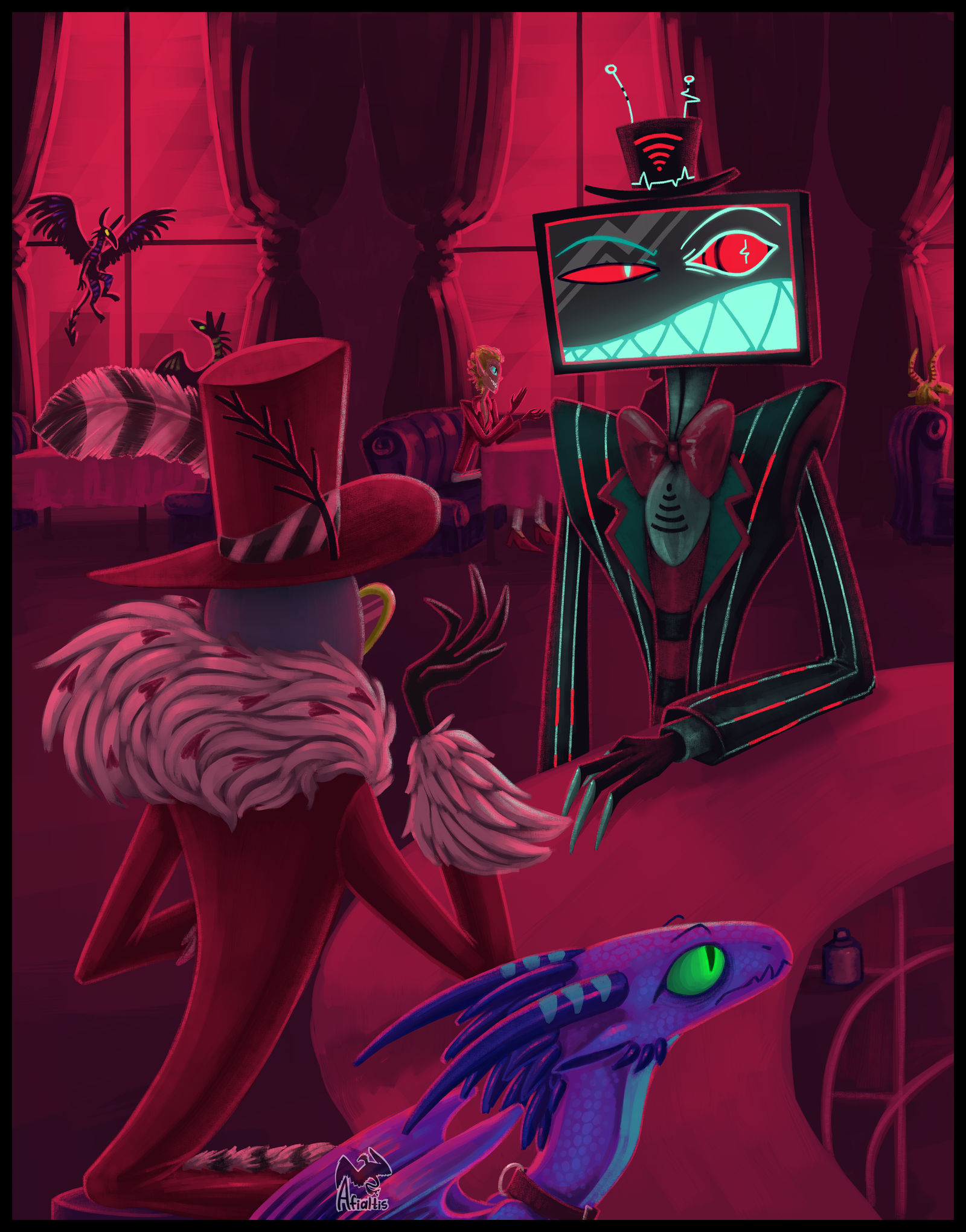 Hazbin Hotel Valentino and Vox by Afialtis on DeviantArt Hazbin Hotel Valentino and Vox by Afialtis on DeviantArt