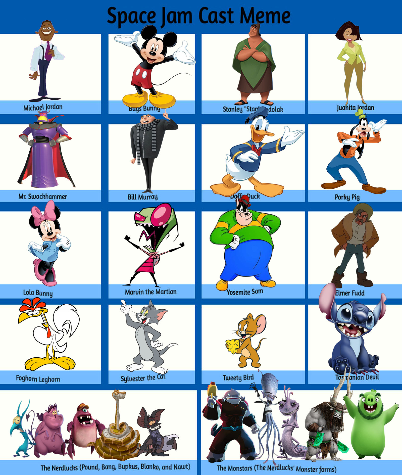 Space Jam Cast Meme by aaronhardy523 on DeviantArt Space Jam Cast Meme by aaronhardy523 on DeviantArt