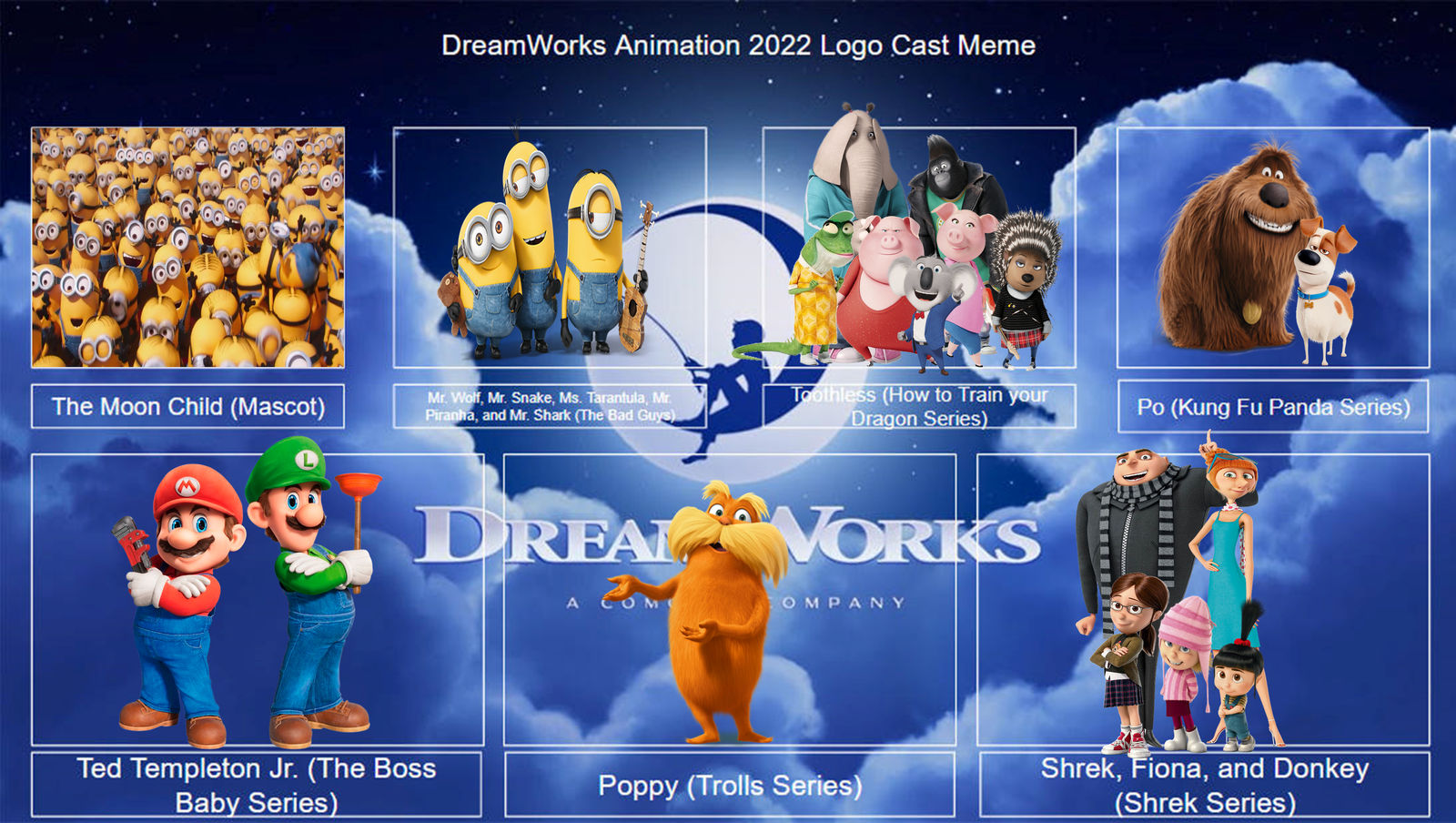 DreamWorks Animation 2022 Logo Cast (Illumination) by aaronhardy523 on ... DreamWorks Animation 2022 Logo Cast (Illumination) by aaronhardy523 on ...