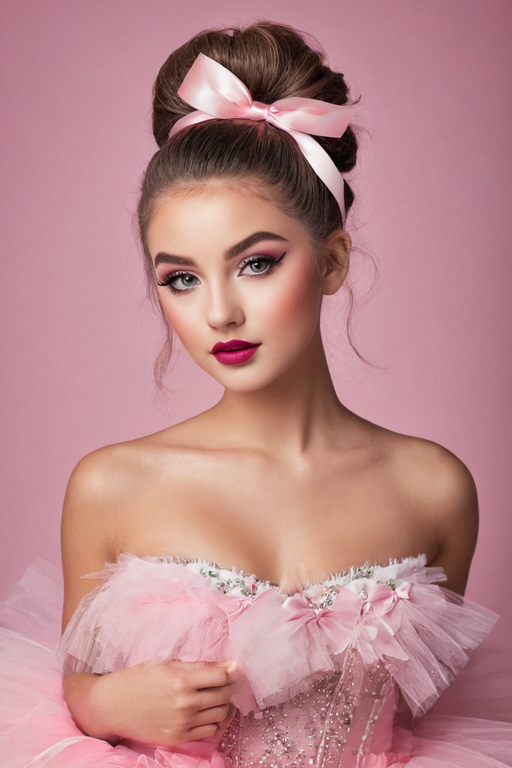 Brunette Woman In A Pink Ballerina Costume 13 By Myvirtualplayground On Deviantart