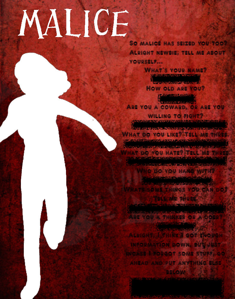Welcome to Malice -APP SHEET- by kittykatdragonmaster on DeviantArt Welcome to Malice -APP SHEET- by kittykatdragonmaster on DeviantArt