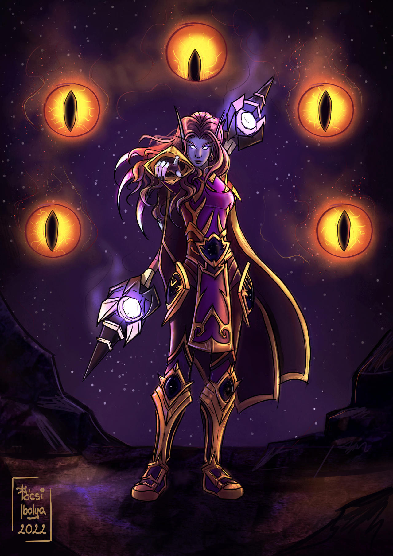 Void Elf Mage by IbolyaPocsi on DeviantArt Void Elf Mage by IbolyaPocsi on DeviantArt