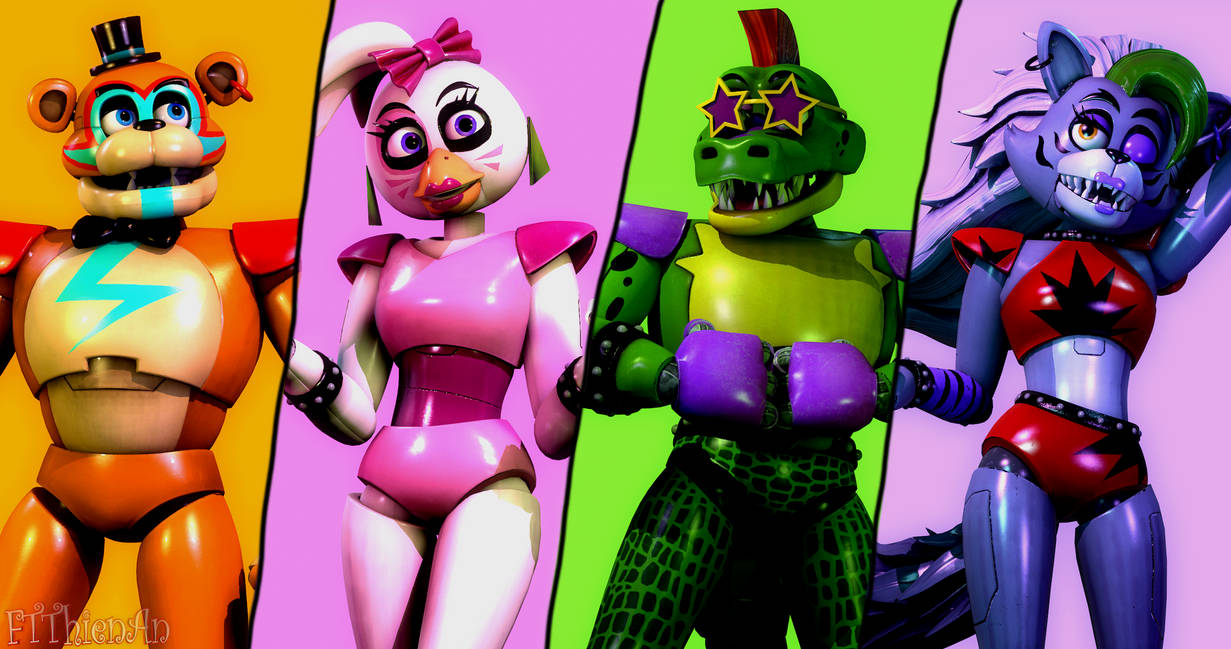 C4dfnaf The Glamrocks By Ftthienan On Deviantart