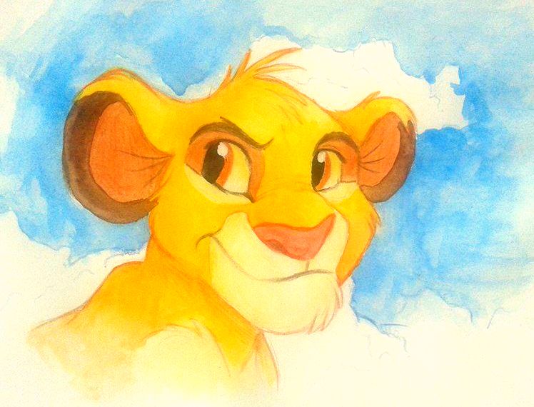 Simba Water Colour By Emilyleslieart On Deviantart