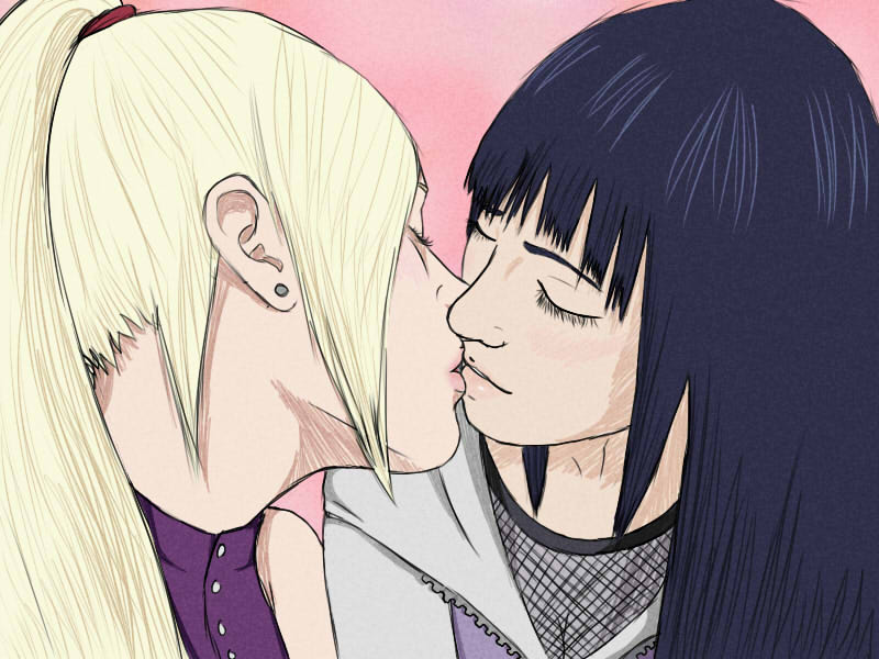 Ino Hinata Kisses By Mimsicals On Deviantart