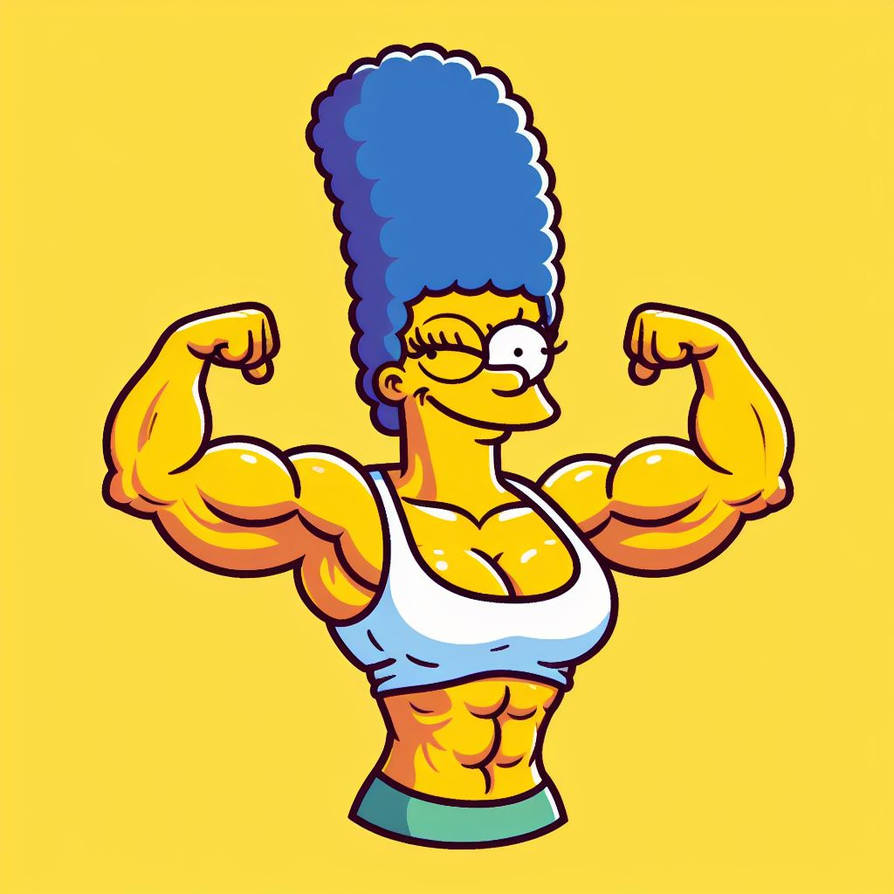 Muscle Marge Simpson By Inflationvideo On Deviantart