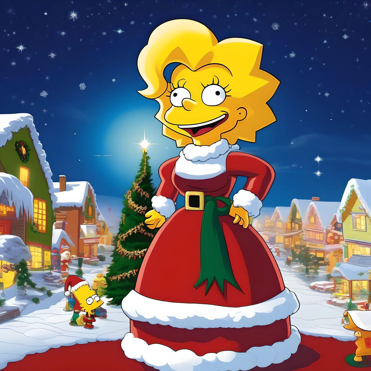 Giantess Lisa Simpson Christmas By Inflationvideo On Deviantart
