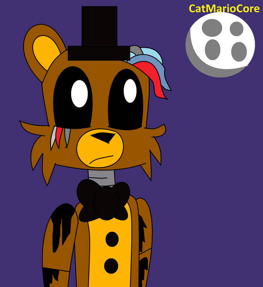 Withered Golden Freddy Looks Moon By Catmariocore On Deviantart