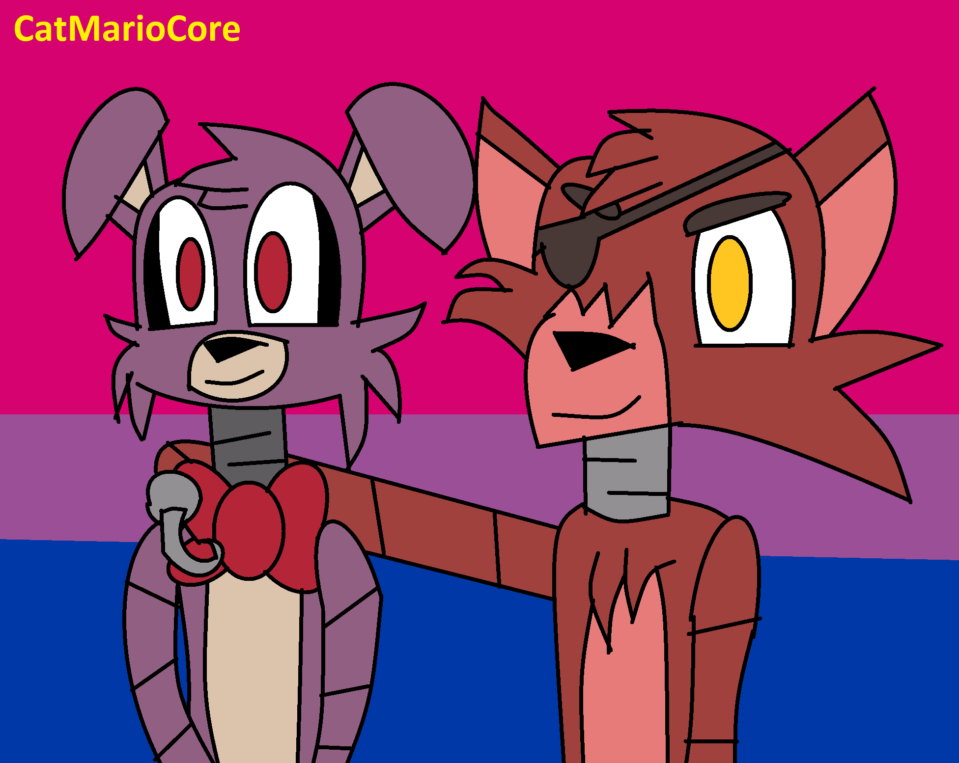 Pride Month Day 03 Bonnie X Foxy By Catmariocore On Deviantart