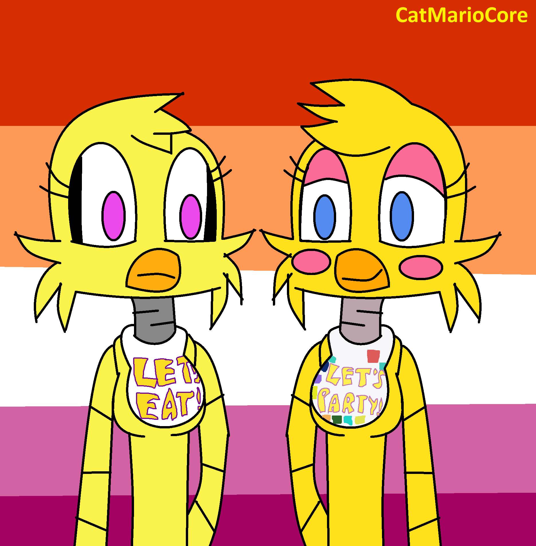 Pride Month Day 10 Chica X Toy Chica By Catmariocore On Deviantart