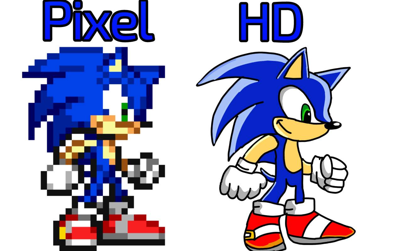 Sonic Advance Sonic Pixel Model In Hd By Theredsus On Deviantart