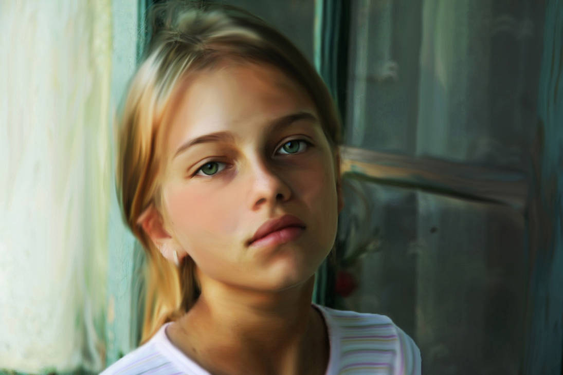 Young Blonde Girl Portrait By Bbbeto On Deviantart