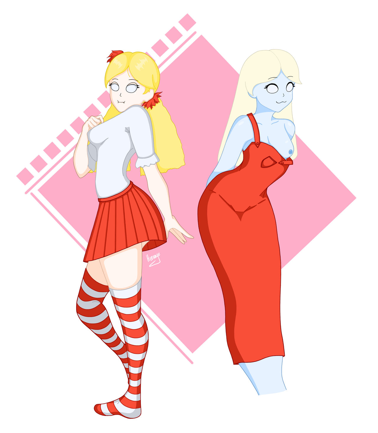 Wendy And Abigail Showing Tits By Herange On Deviantart