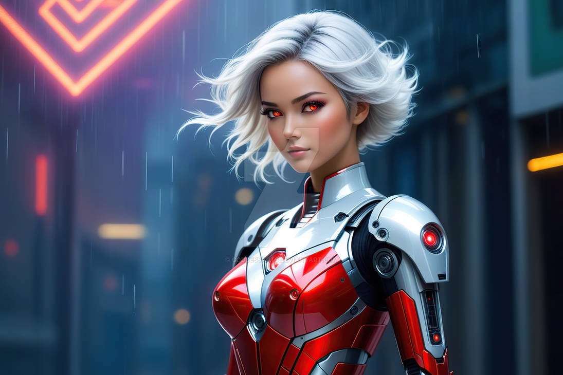 Cyborg Blonde Woman Anna 40 By Goddessarts On Deviantart