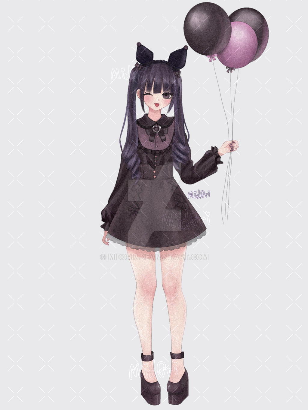 Kuromi Gijinka By Mid0ri7 On Deviantart