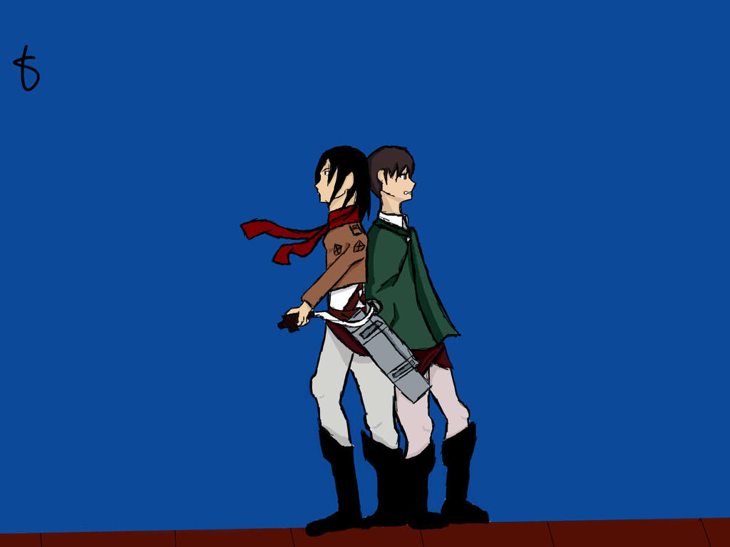 Eren And Mikisa By Fullmetalwizard02 On Deviantart