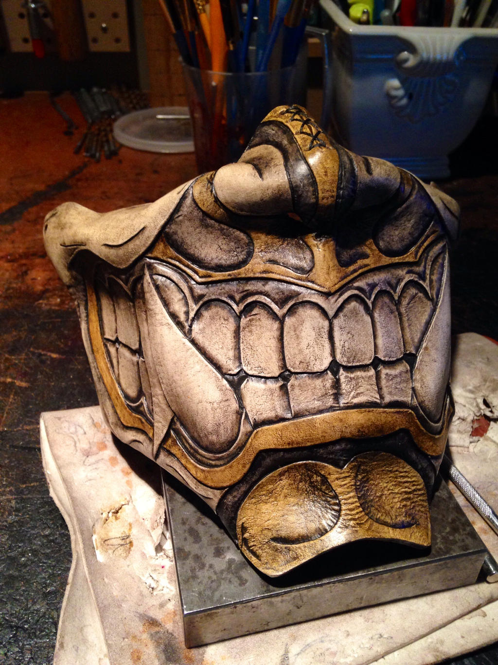 Leather Oni Inspired Half Mask By Skinz N Hydez On Deviantart