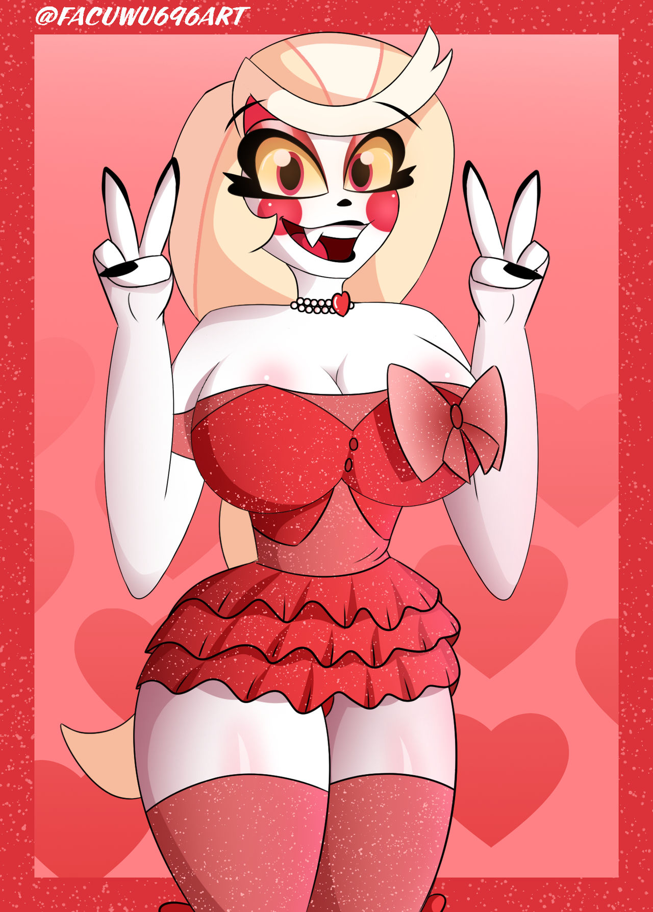 Charlie Morningstar From Hazbin Hotel In Red Dress By Facuwu696art On Deviantart