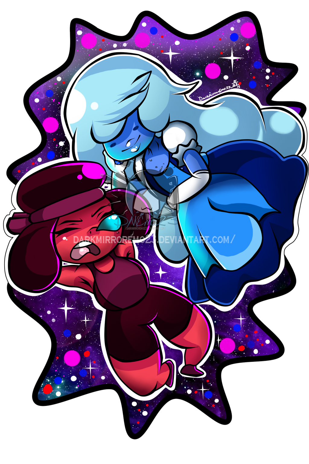 Steven Universe Ruby And Sapphire By Skullzlatte On Deviantart