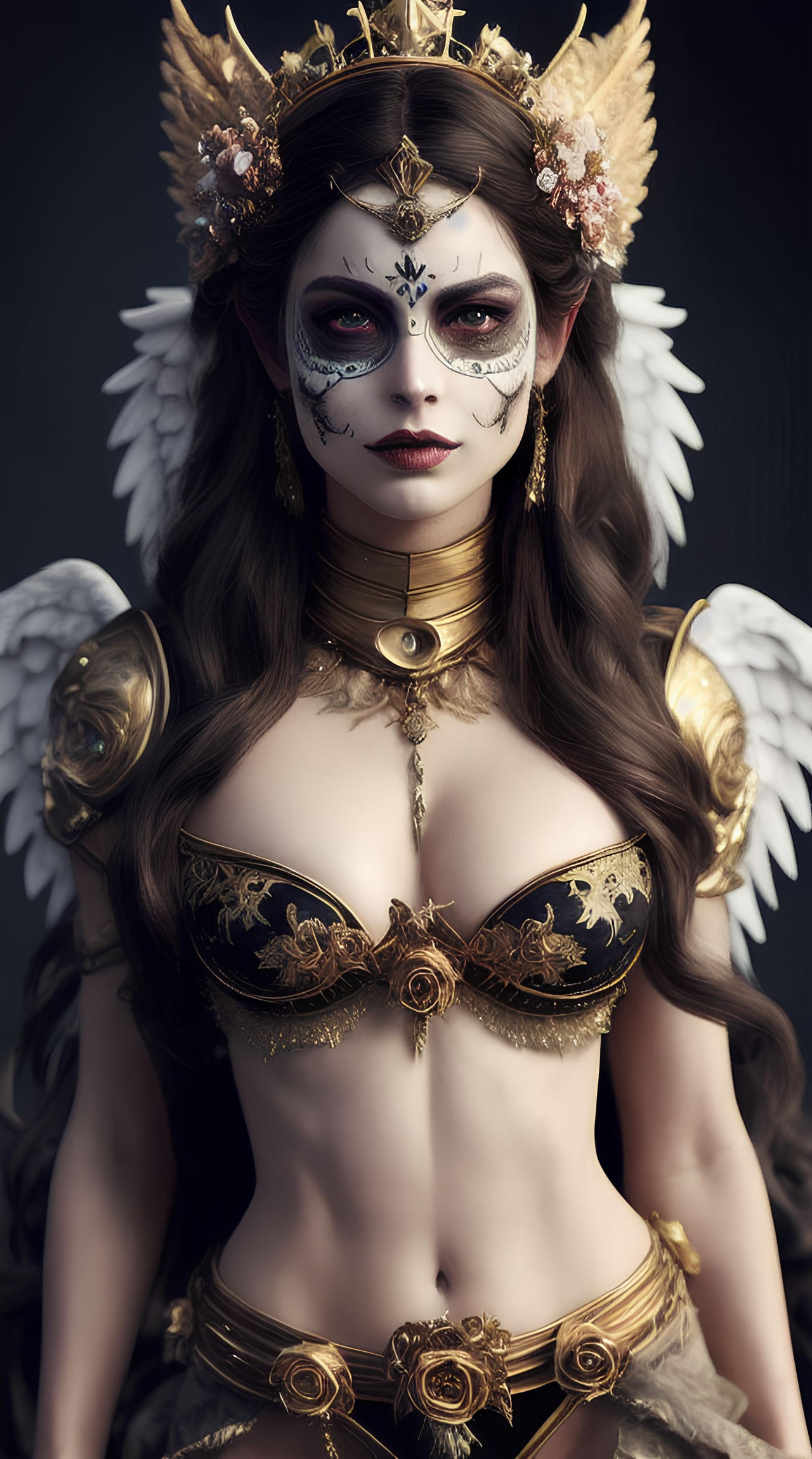 A Woman With Dark Warrior Makeup By Cruderfive1 On Deviantart