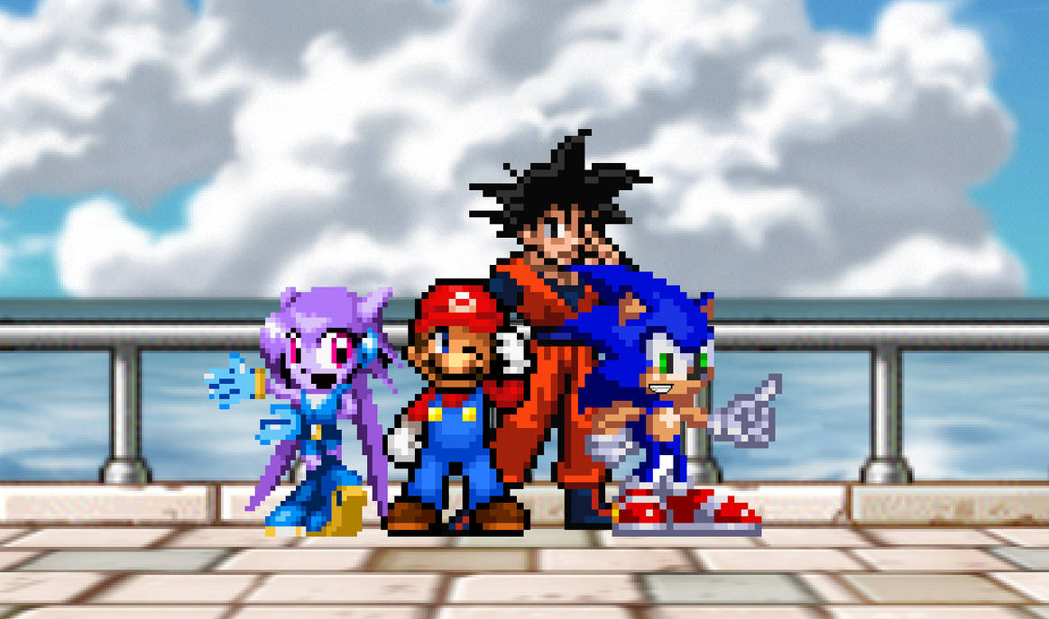 Mario Sonic Lilac And Goku Group Pic By Sonicmechaomega999 On Deviantart