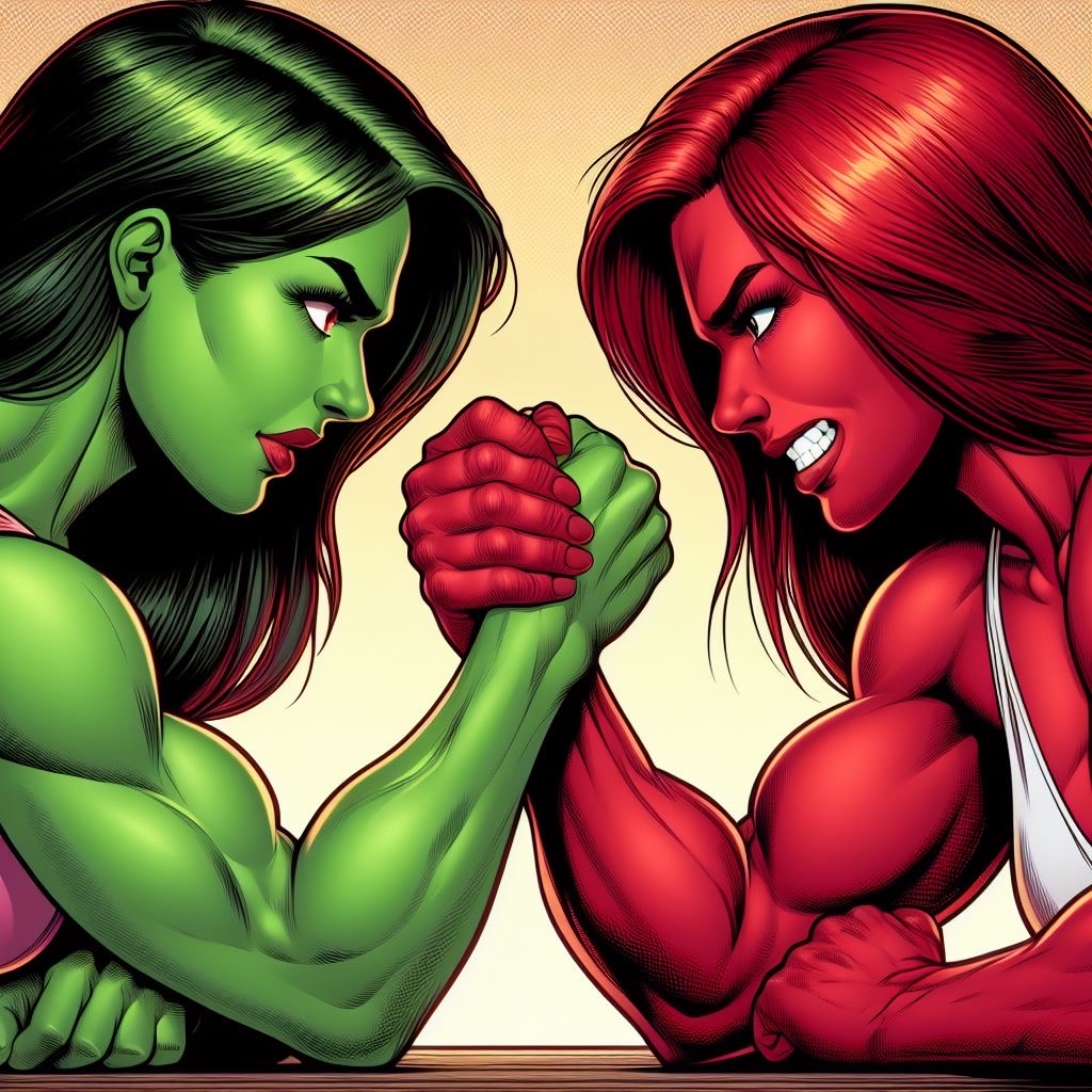 She Hulks Test Their Strength 2 By Zzzz321 On Deviantart