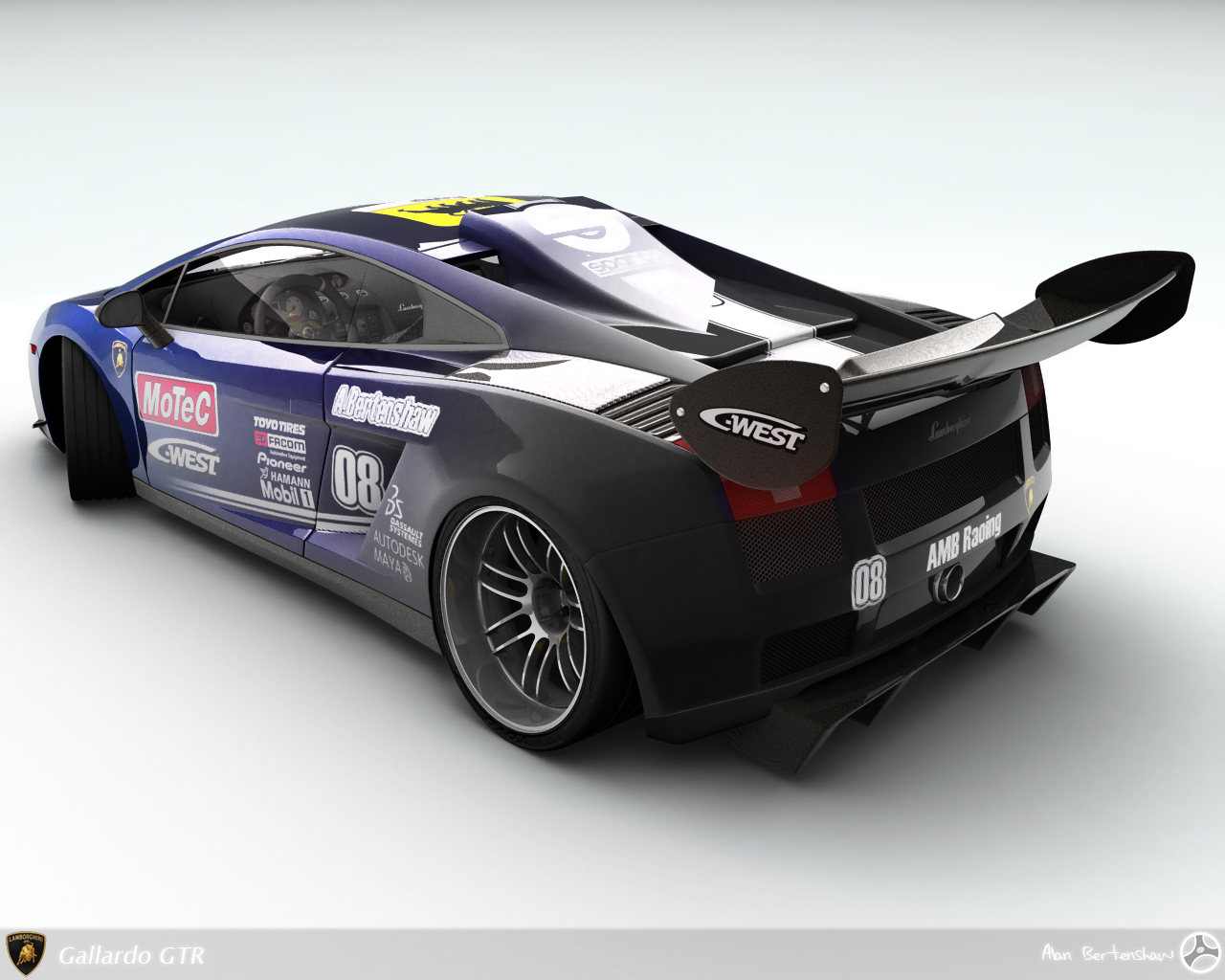 Gallardo GTR - Back View by AfroAfroguy on DeviantArt