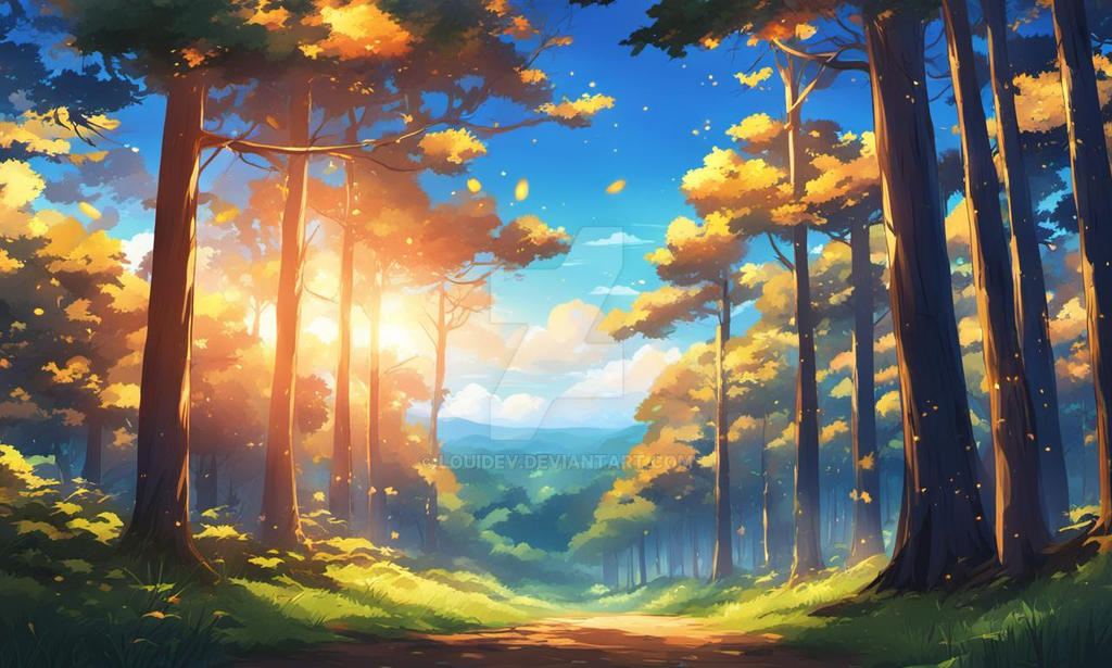 Anime Forest Wallpaper By Louidev On Deviantart