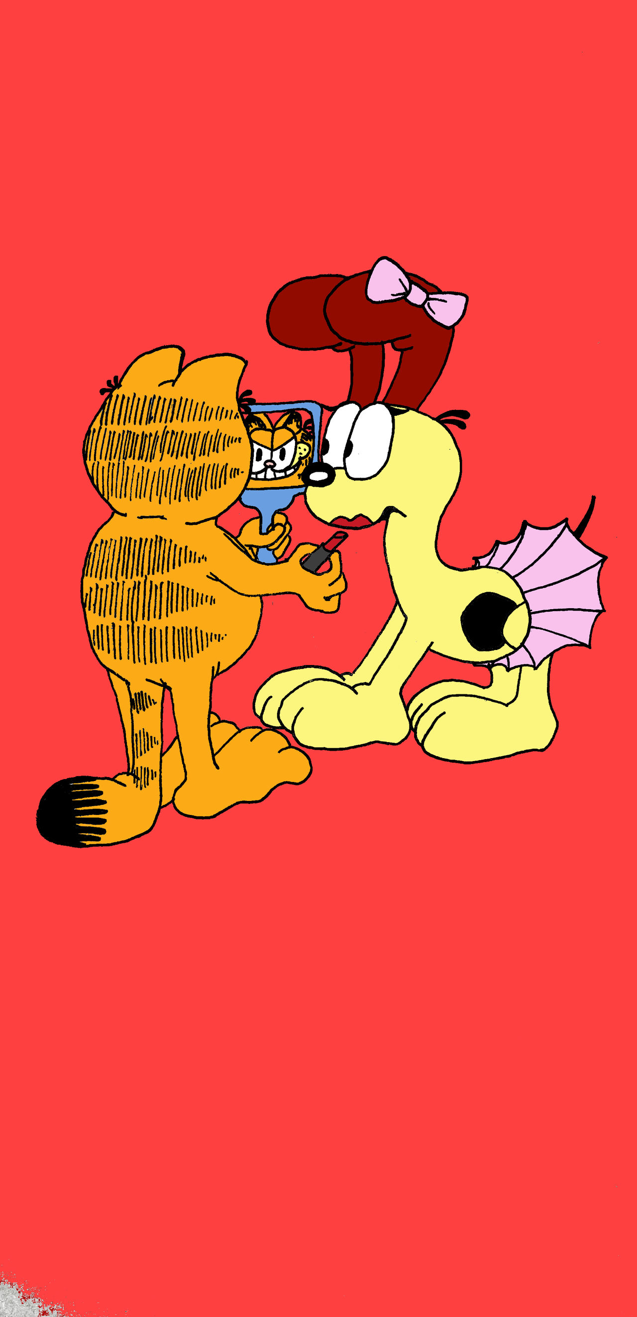 Girly Odie And Garfield By Aimericdesbiens On Deviantart