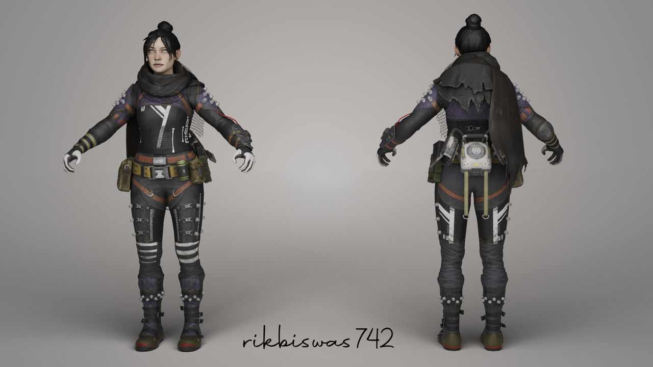 5 Beautiful Wraith Apex Legends 3d Model