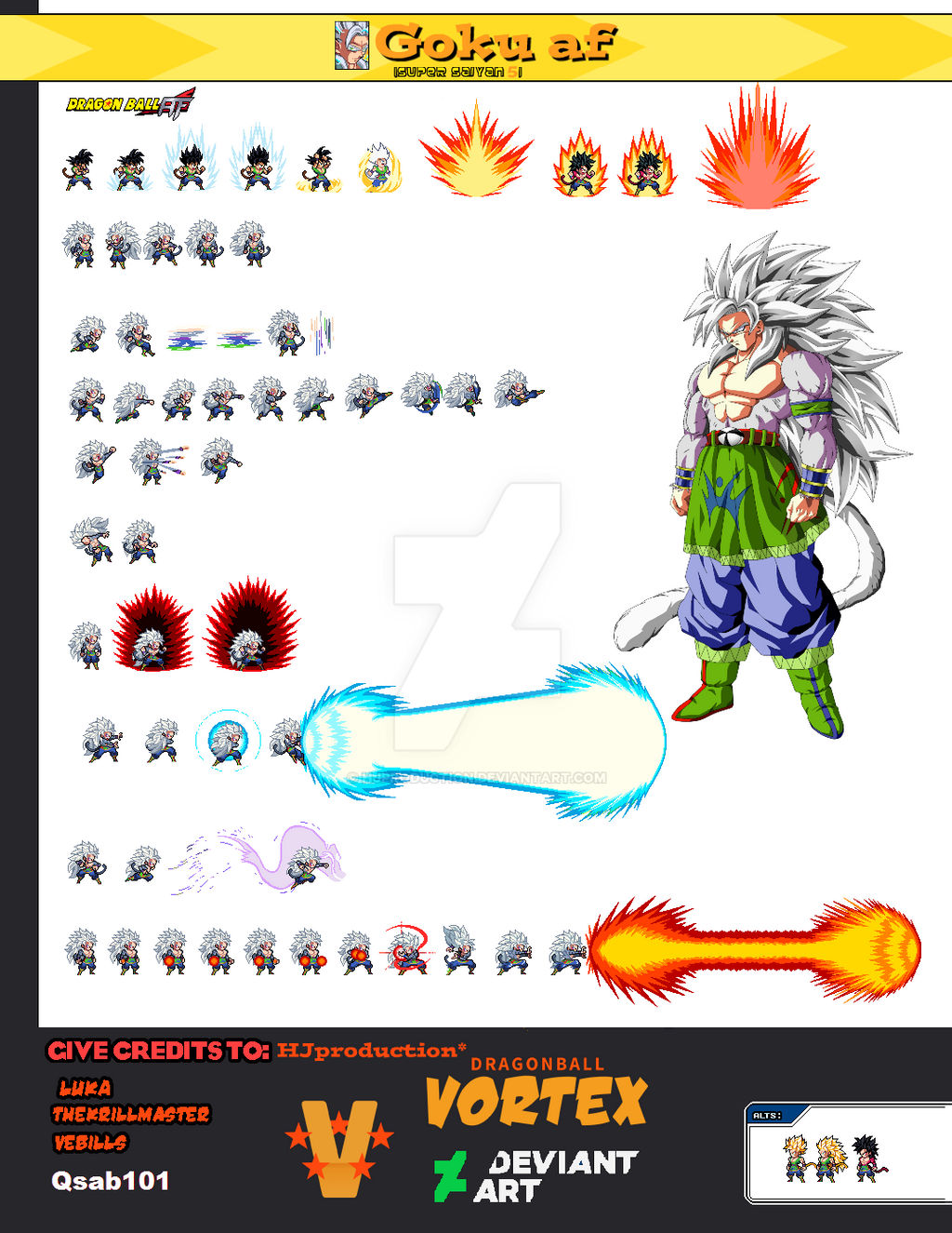 Sprite Ulsw Goku Af Ssj5 By Hjproduction On Deviantart