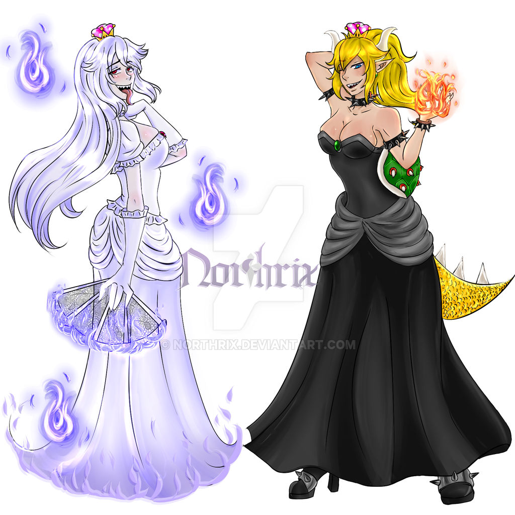Bowsette And Boosette By Northrix On Deviantart