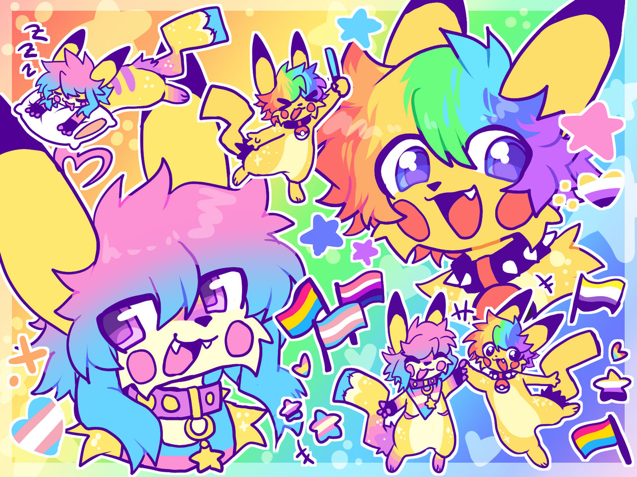 Queer Pikachus By Kingsillysmilez On Deviantart
