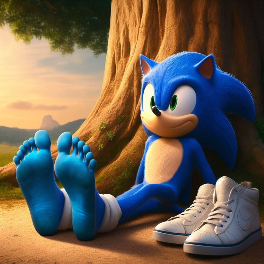Bing Ai Sonics Speedy Bare Feet By Artificaltickler On Deviantart