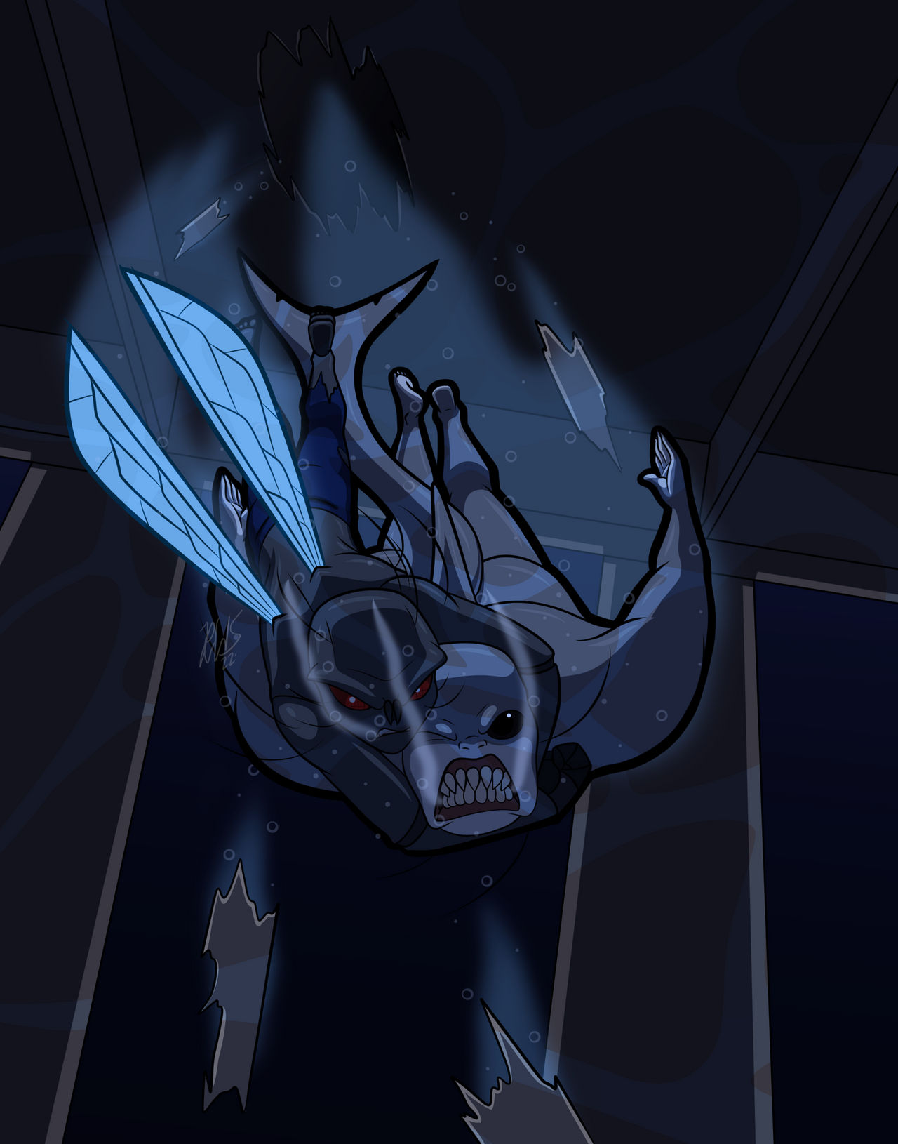 Fly-Girl vs Siren Shark by AraghenXD on DeviantArt Fly-Girl vs Siren Shark by AraghenXD on DeviantArt
