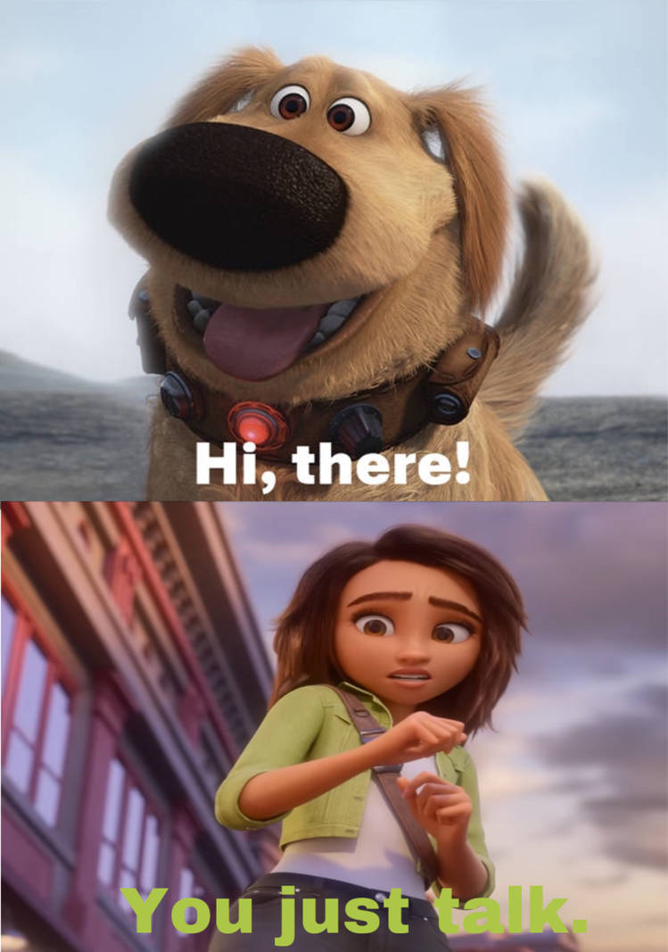 Sam reacts to Dug talking by Disneyfan3000 on DeviantArt Sam reacts to Dug talking by Disneyfan3000 on DeviantArt