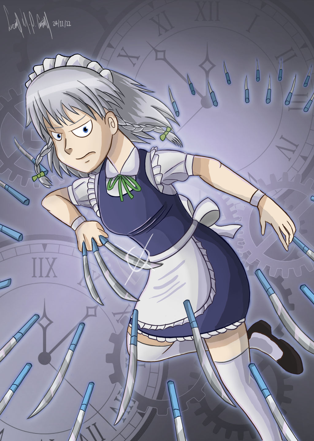 Sakuya Izayoi Touhou Project Fanart By Luciano6254 On Deviantart