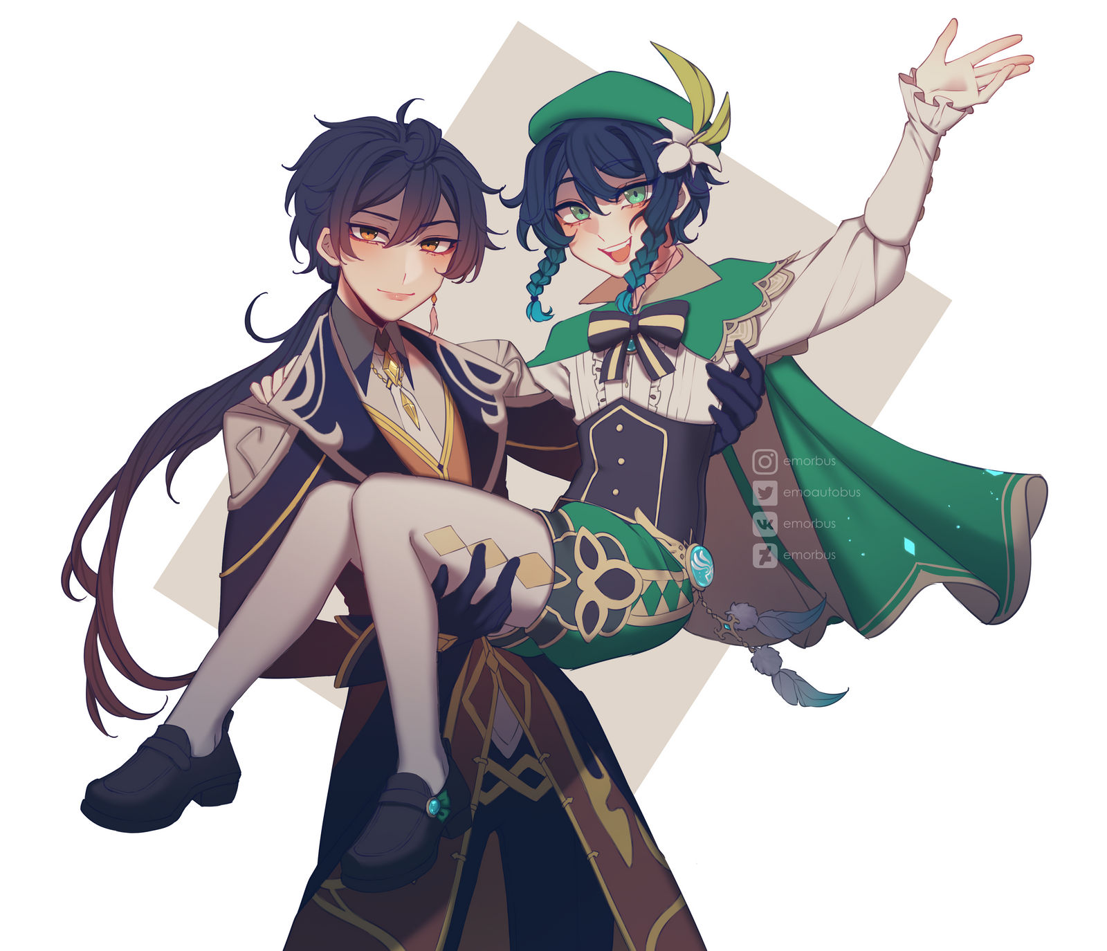 zhongli x venti by emorbus on DeviantArt zhongli x venti by emorbus on DeviantArt