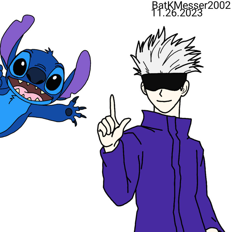 Gojo And Stitch By Batkmesser2002 On Deviantart
