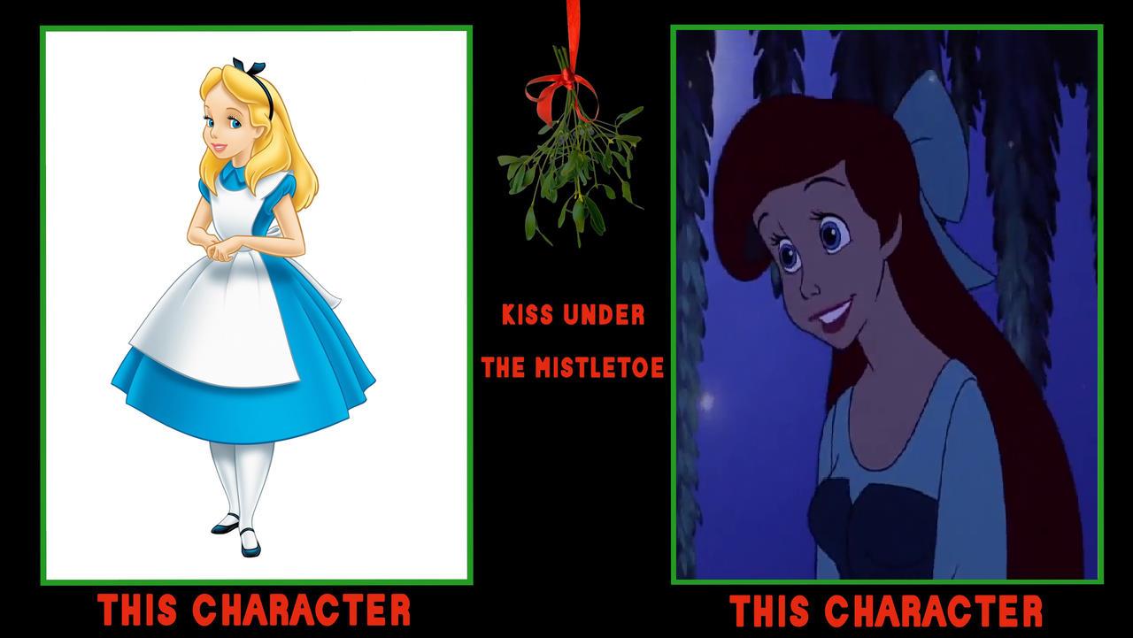 What If Alice Kisses Ariel Under The Mistletoe By Ajehandro96 On Deviantart